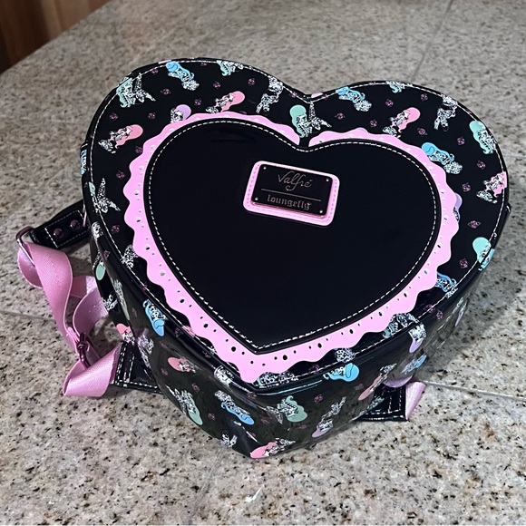 Loungefly | Bags | Loungefly Valfre Double Heart Mini Backpack New Wo ...